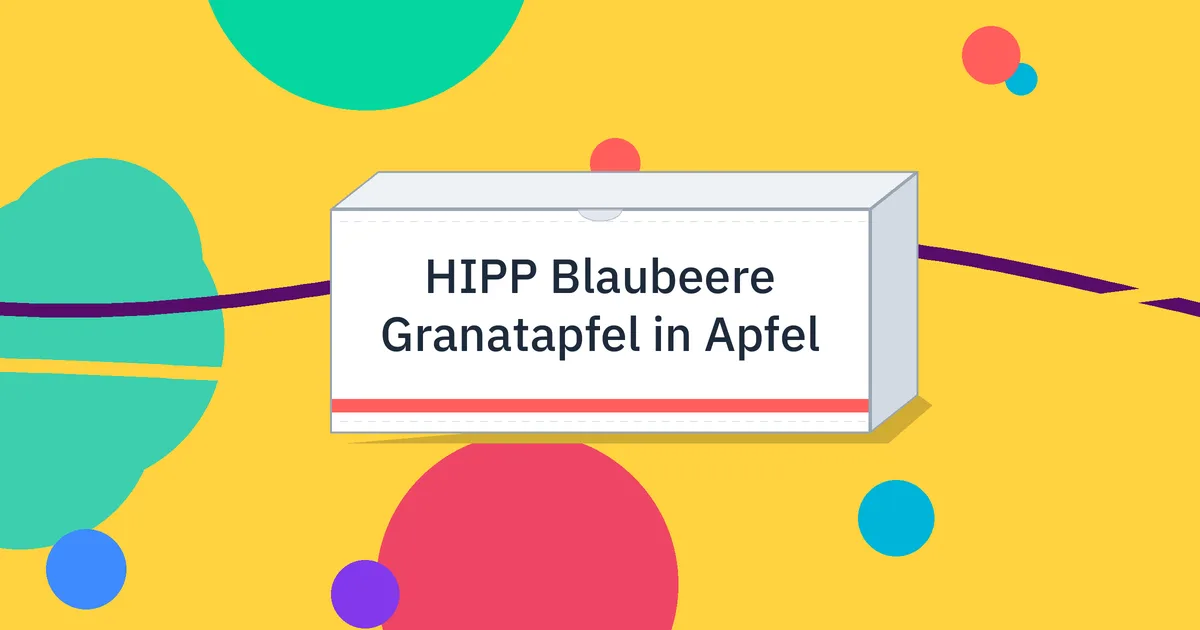Symbolbild: Packung mit der Aufschrift HIPP Blaubeere Granatapfel in Apfel (PZN 19687181) – Verfügbarkeit und Bezug in Apotheken in Frankfurt am Main