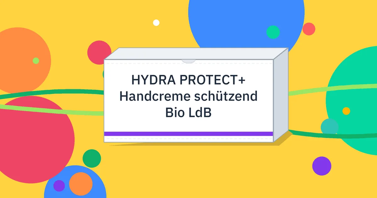 Symbolbild: Packung mit der Aufschrift HYDRA PROTECT+ Handcreme schützend Bio LdB (PZN 17636765) – Verfügbarkeit und Bezug in Apotheken in Frankfurt am Main