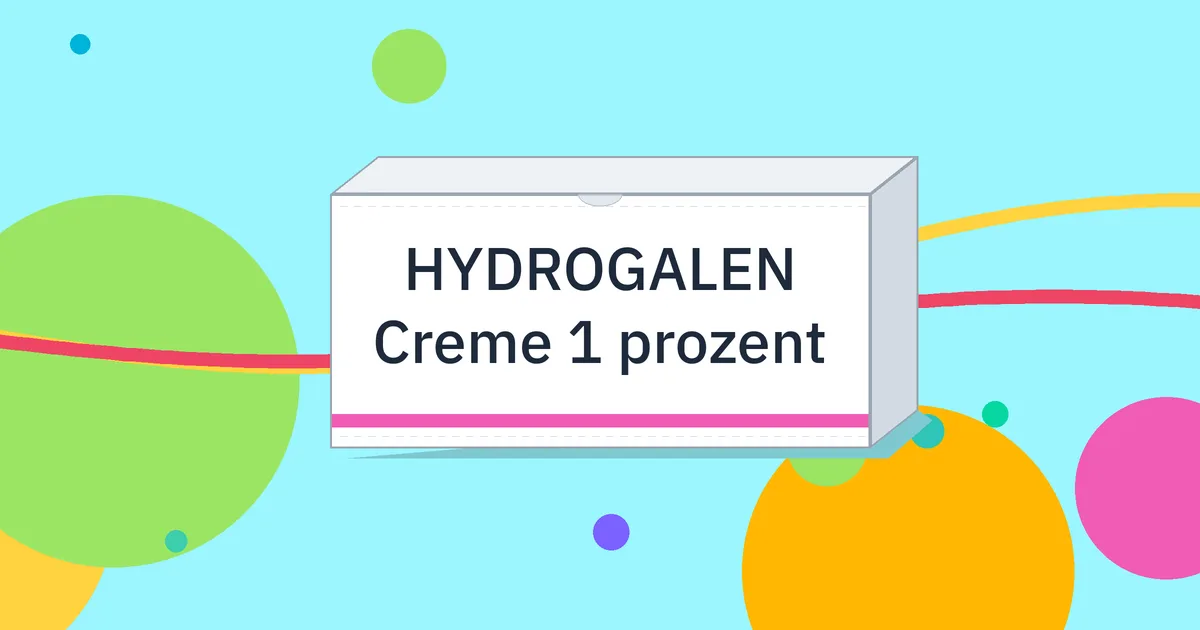 Symbolbild: Packung mit der Aufschrift HYDROGALEN Creme 1 prozent (PZN 08604424) – Verfügbarkeit und Bezug in Apotheken in Frankfurt am Main