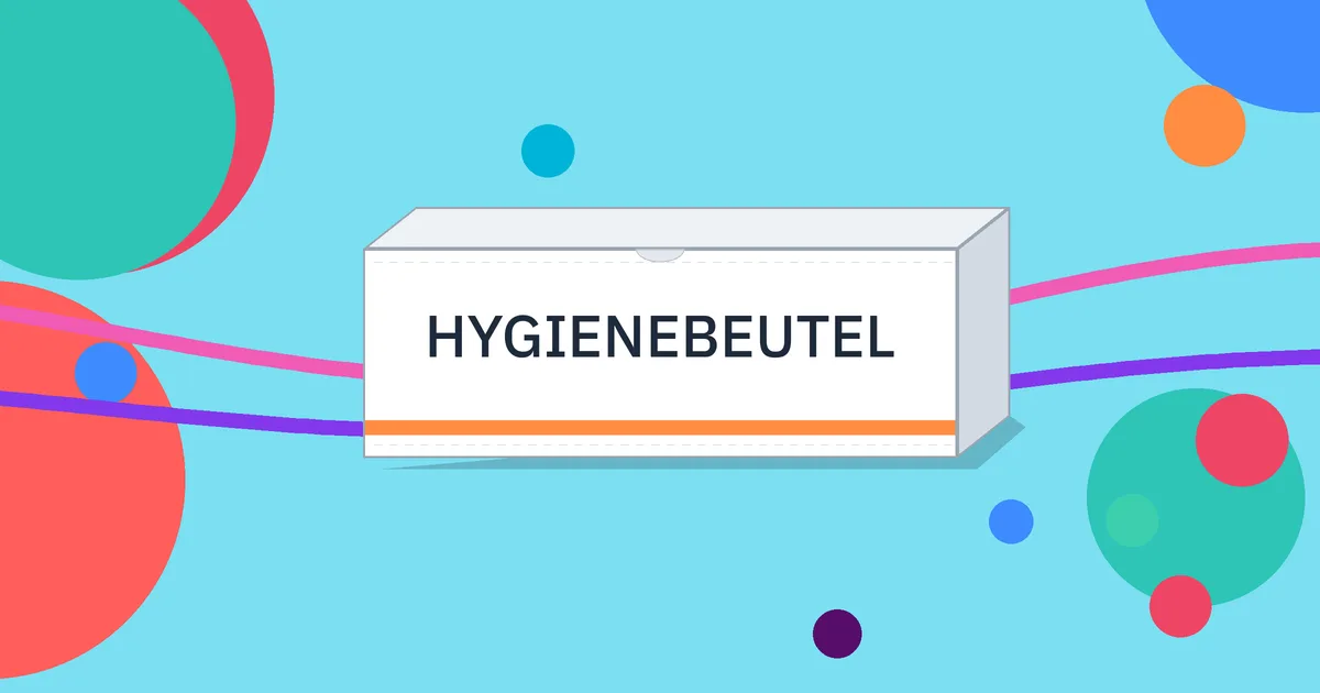 Symbolbild: Packung mit der Aufschrift HYGIENEBEUTEL (PZN 01401563) – Verfügbarkeit und Bezug in Apotheken in Frankfurt am Main
