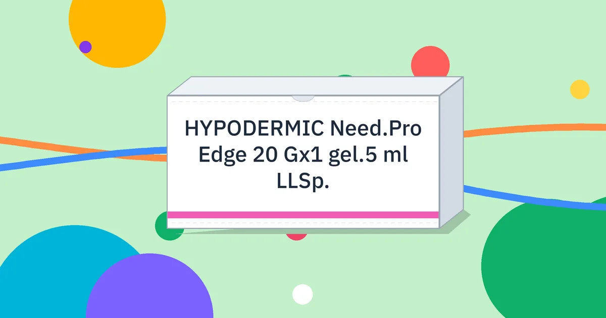 Symbolbild: Packung mit der Aufschrift HYPODERMIC Need.Pro Edge 20 Gx1 gel.5 ml LLSp. (PZN 00903920) – Verfügbarkeit und Bezug in Apotheken in Frankfurt am Main