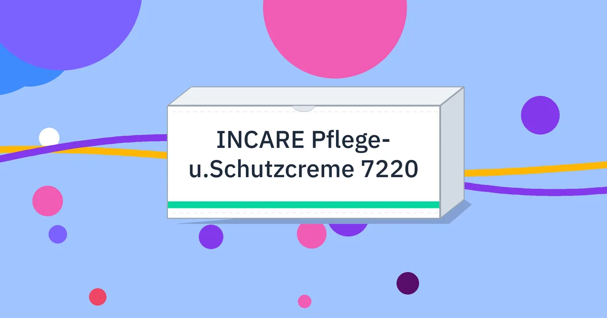 Symbolbild: Packung mit der Aufschrift INCARE Pflege- u.Schutzcreme 7220 (PZN 03924006) – Verfügbarkeit und Bezug in Apotheken in Frankfurt am Main