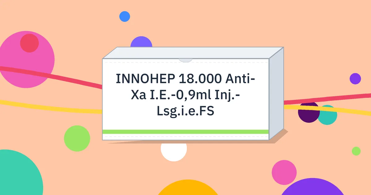 Symbolbild: Packung mit der Aufschrift INNOHEP 18.000 Anti-Xa I.E.-0,9ml Inj.-Lsg.i.e.FS (PZN 17293101) – Verfügbarkeit und Bezug in Apotheken in Frankfurt am Main