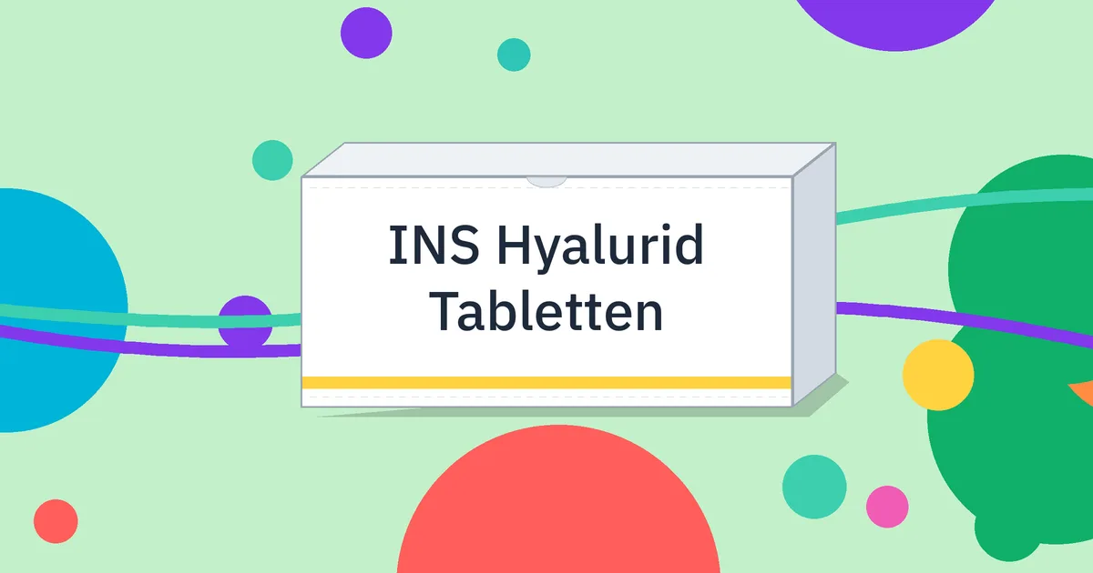 Symbolbild: Packung mit der Aufschrift INS Hyalurid Tabletten (PZN 15388033) – Verfügbarkeit und Bezug in Apotheken in Frankfurt am Main