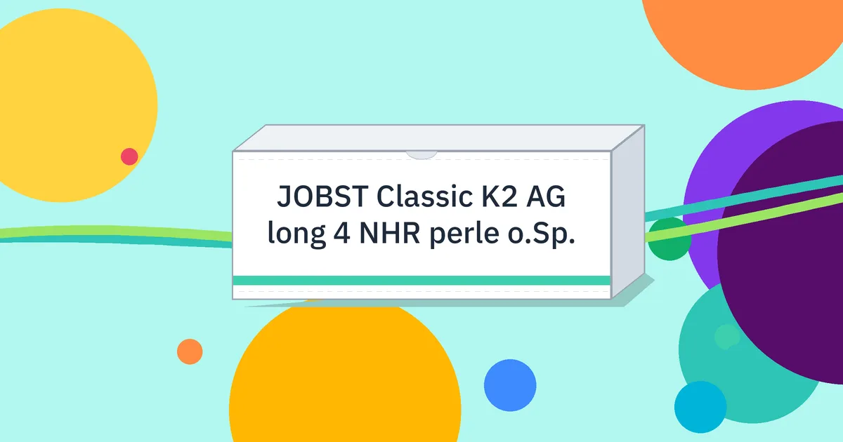 Symbolbild: Packung mit der Aufschrift JOBST Classic K2 AG long 4 NHR perle o.Sp. (PZN 10726577) – Verfügbarkeit und Bezug in Apotheken in Frankfurt am Main