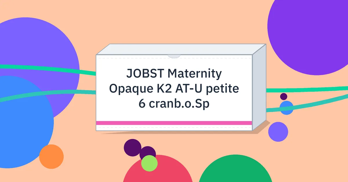 Symbolbild: Packung mit der Aufschrift JOBST Maternity Opaque K2 AT-U petite 6 cranb.o.Sp (PZN 15858935) – Verfügbarkeit und Bezug in Apotheken in Frankfurt am Main
