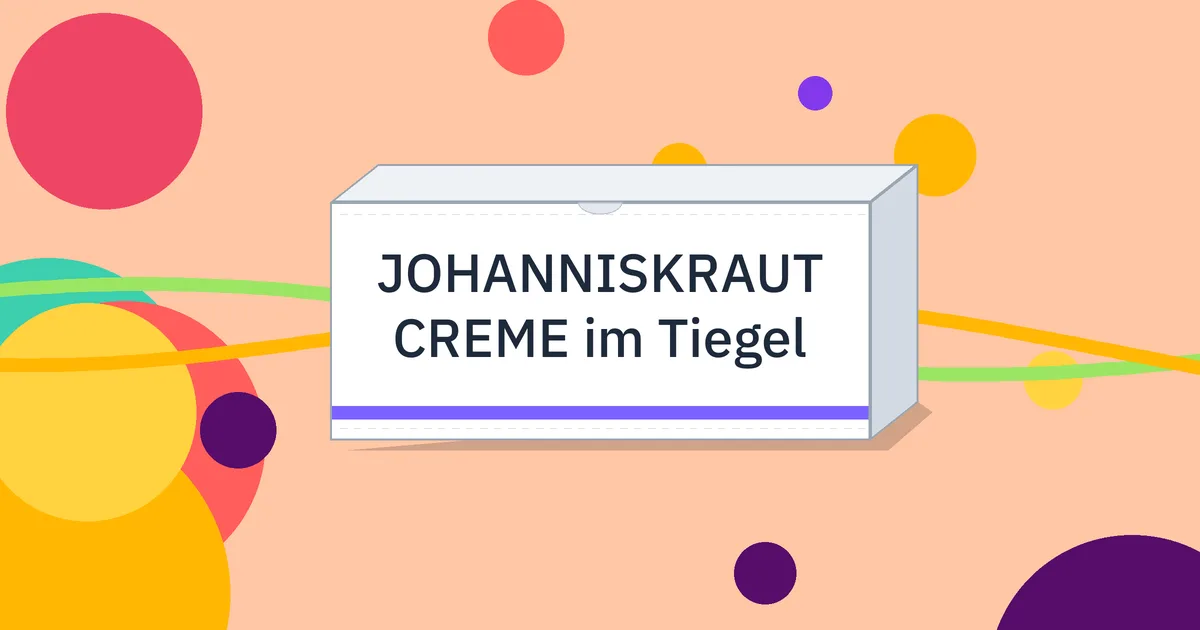 Symbolbild: Packung mit der Aufschrift JOHANNISKRAUT CREME im Tiegel (PZN 13514255) – Verfügbarkeit und Bezug in Apotheken in Frankfurt am Main