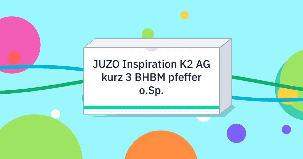 Symbolbild: Packung mit der Aufschrift JUZO Inspiration K2 AG kurz 3 BHBM pfeffer o.Sp. (PZN 14877161) – Verfügbarkeit und Bezug in Apotheken in Frankfurt am Main