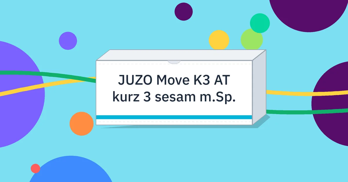 Symbolbild: Packung mit der Aufschrift JUZO Move K3 AT kurz 3 sesam m.Sp. (PZN 20683113) – Verfügbarkeit und Bezug in Apotheken in Frankfurt am Main