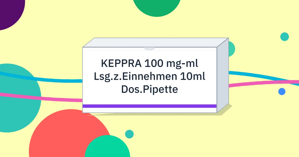 Symbolbild: Packung mit der Aufschrift KEPPRA 100 mg-ml Lsg.z.Einnehmen 10ml Dos.Pipette (PZN 17388698) – Verfügbarkeit und Bezug in Apotheken in Frankfurt am Main