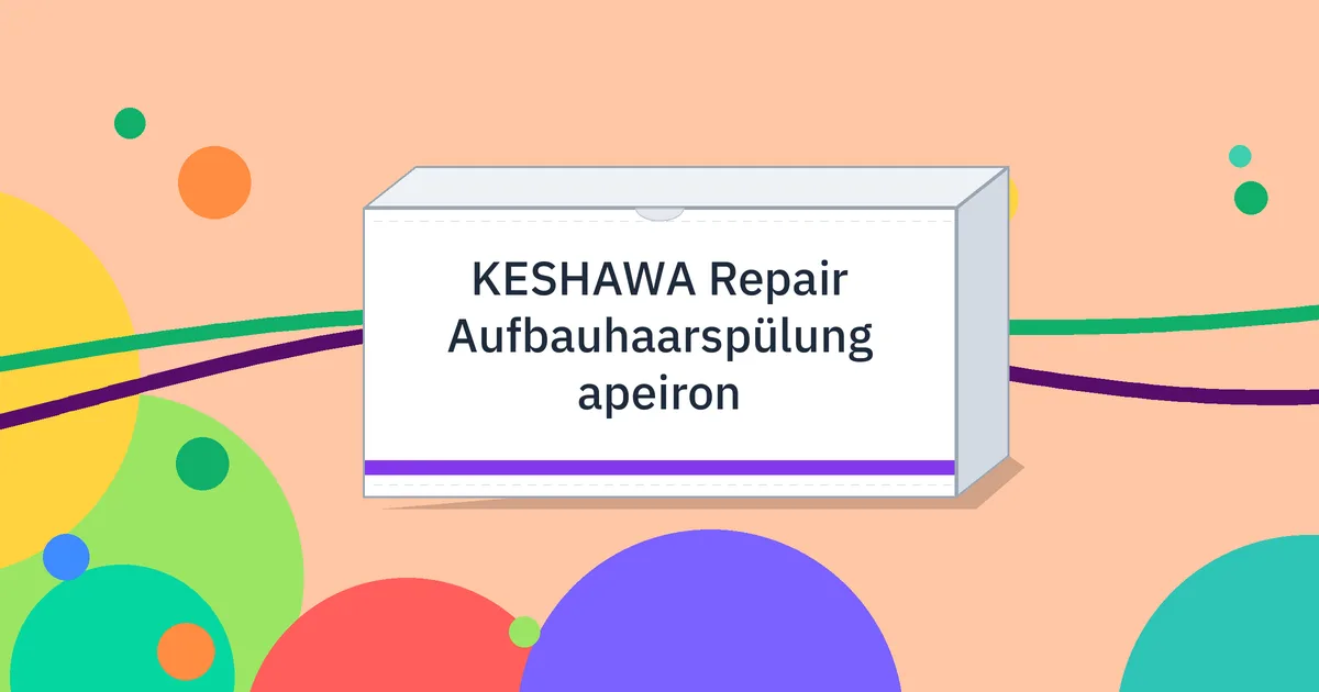 Symbolbild: Packung mit der Aufschrift KESHAWA Repair Aufbauhaarspülung apeiron (PZN 10107940) – Verfügbarkeit und Bezug in Apotheken in Frankfurt am Main