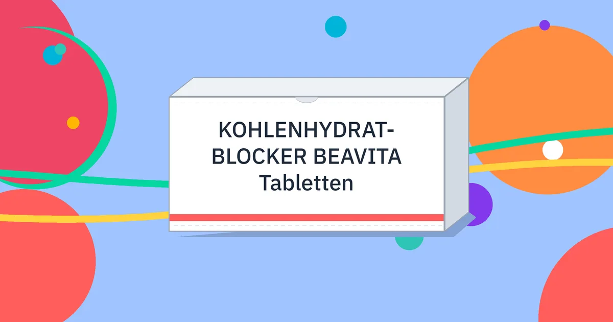 Symbolbild: Packung mit der Aufschrift KOHLENHYDRAT-BLOCKER BEAVITA Tabletten (PZN 10169237) – Verfügbarkeit und Bezug in Apotheken in Frankfurt am Main