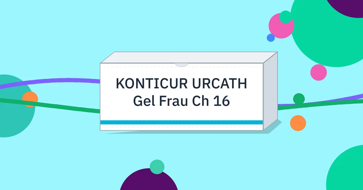 Symbolbild: Packung mit der Aufschrift KONTICUR URCATH Gel Frau Ch 16 (PZN 20022972) – Verfügbarkeit und Bezug in Apotheken in Frankfurt am Main