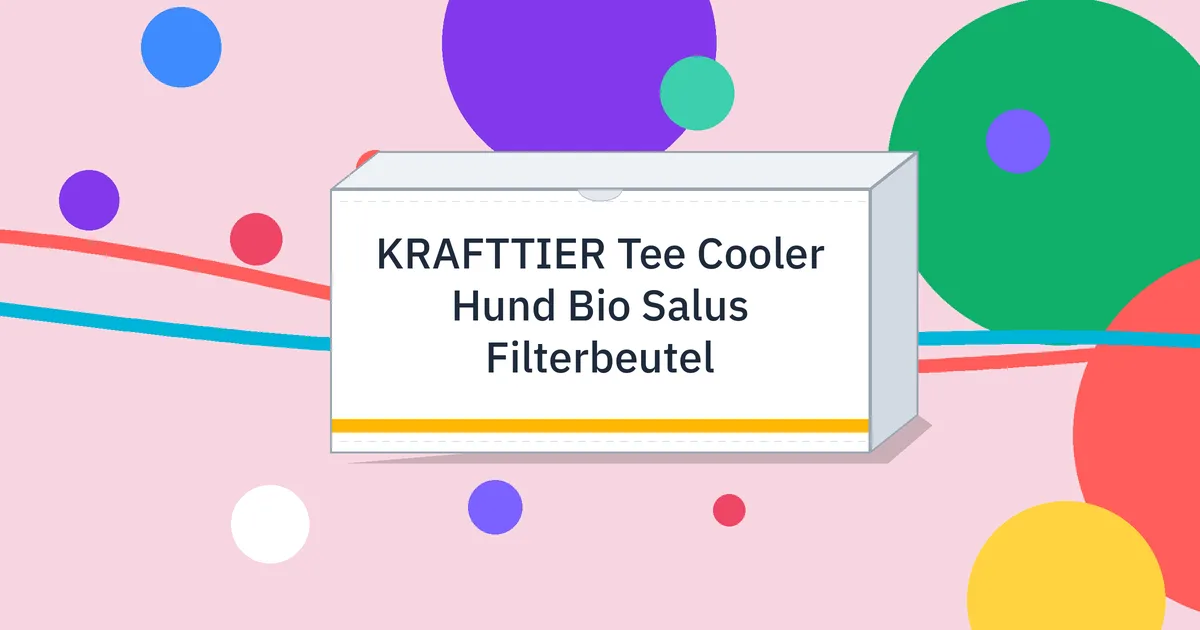 Symbolbild: Packung mit der Aufschrift KRAFTTIER Tee Cooler Hund Bio Salus Filterbeutel (PZN 19351044) – Verfügbarkeit und Bezug in Apotheken in Frankfurt am Main