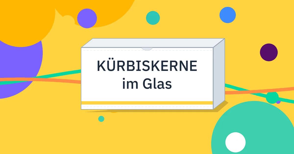 Symbolbild: Packung mit der Aufschrift KÜRBISKERNE im Glas (PZN 08865171) – Verfügbarkeit und Bezug in Apotheken in Frankfurt am Main