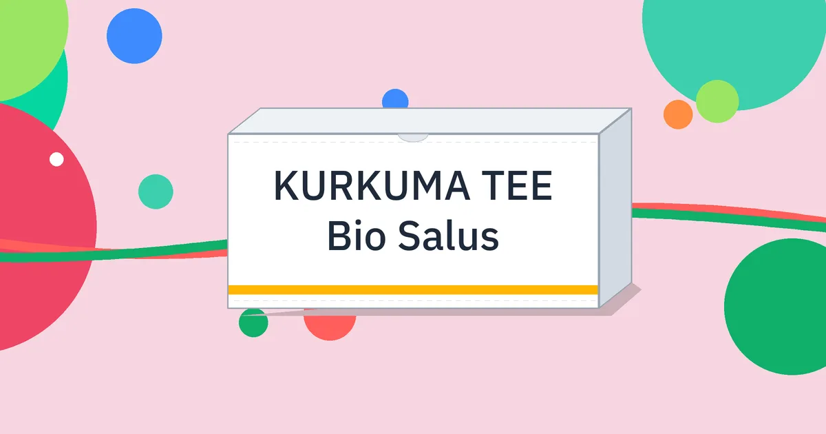 Symbolbild: Packung mit der Aufschrift KURKUMA TEE Bio Salus (PZN 17964245) – Verfügbarkeit und Bezug in Apotheken in Frankfurt am Main