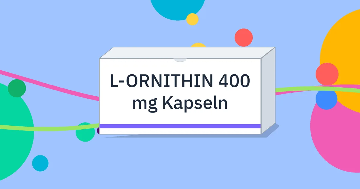 Symbolbild: Packung mit der Aufschrift L-ORNITHIN 400 mg Kapseln (PZN 09238358) – Verfügbarkeit und Bezug in Apotheken in Frankfurt am Main