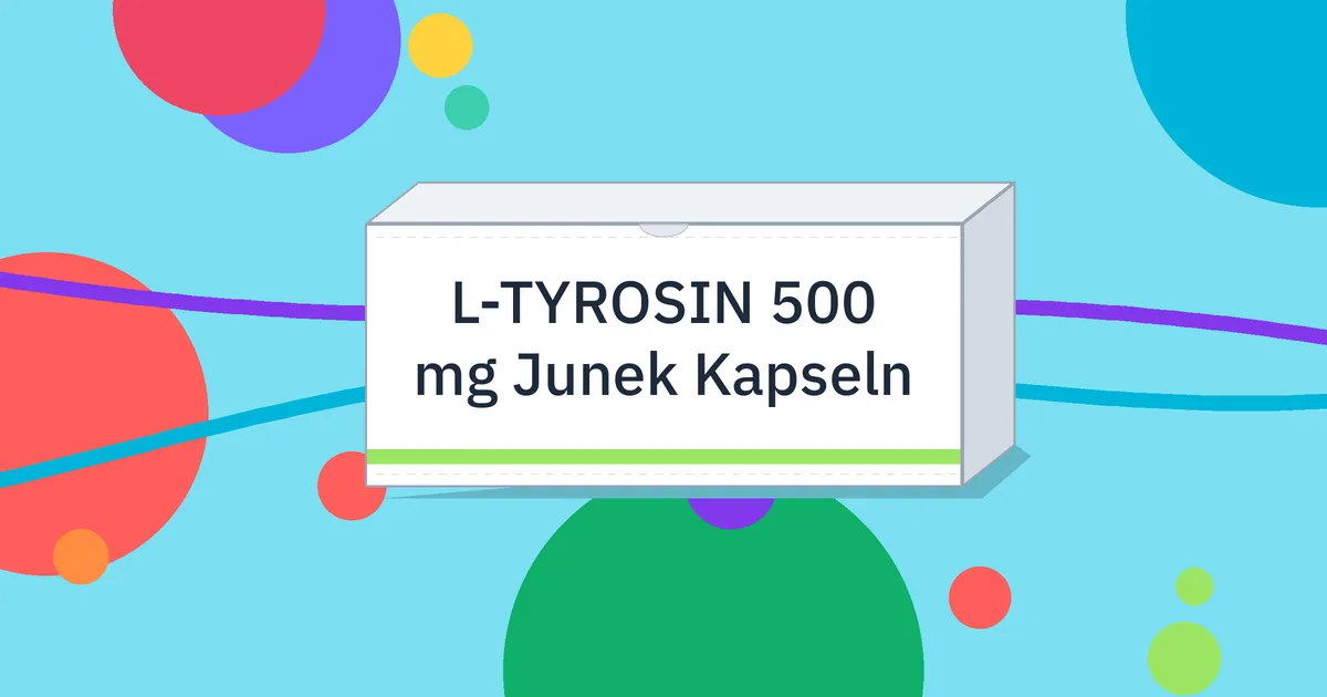 Symbolbild: Packung mit der Aufschrift L-TYROSIN 500 mg Junek Kapseln (PZN 00135651) – Verfügbarkeit und Bezug in Apotheken in Frankfurt am Main