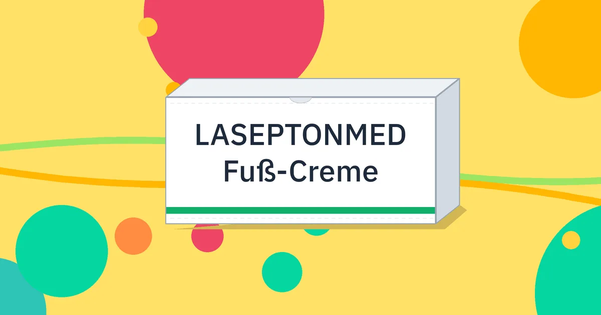 Symbolbild: Packung mit der Aufschrift LASEPTONMED Fuß-Creme (PZN 11551329) – Verfügbarkeit und Bezug in Apotheken in Frankfurt am Main