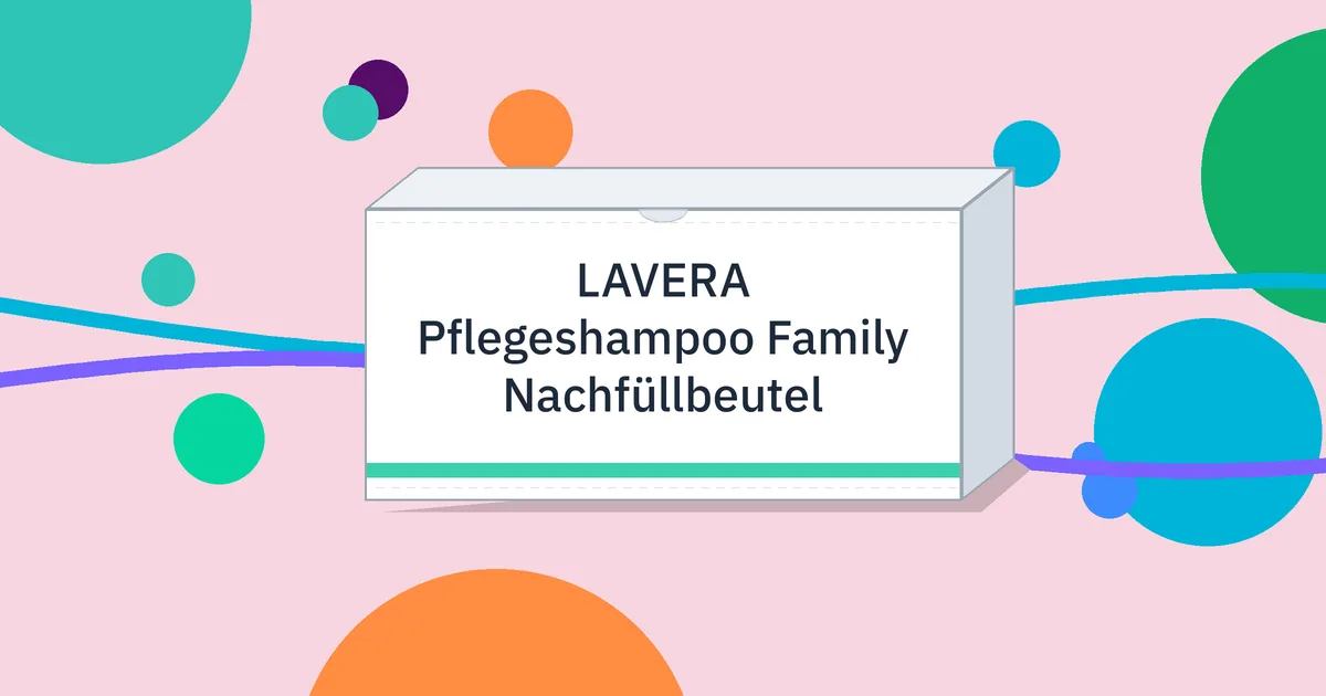 Symbolbild: Packung mit der Aufschrift LAVERA Pflegeshampoo Family Nachfüllbeutel (PZN 18163257) – Verfügbarkeit und Bezug in Apotheken in Frankfurt am Main