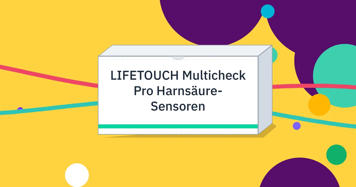 Symbolbild: Packung mit der Aufschrift LIFETOUCH Multicheck Pro Harnsäure-Sensoren (PZN 11304370) – Verfügbarkeit und Bezug in Apotheken in Frankfurt am Main