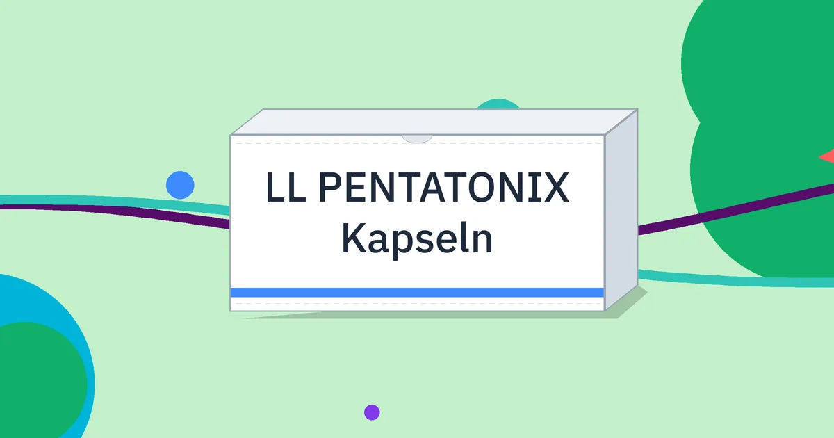 Symbolbild: Packung mit der Aufschrift LL PENTATONIX Kapseln (PZN 20112853) – Verfügbarkeit und Bezug in Apotheken in Frankfurt am Main