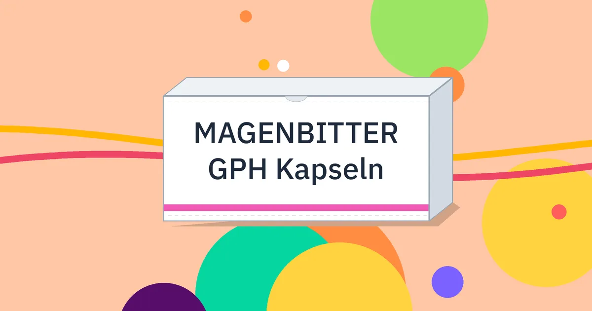 Symbolbild: Packung mit der Aufschrift MAGENBITTER GPH Kapseln (PZN 06413996) – Verfügbarkeit und Bezug in Apotheken in Frankfurt am Main