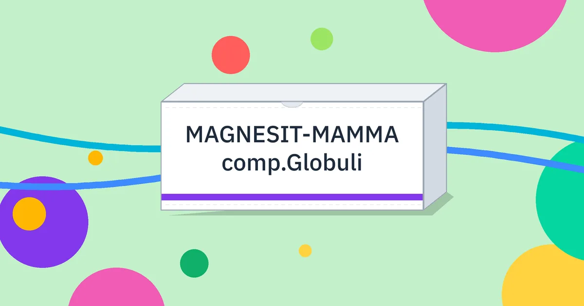 Symbolbild: Packung mit der Aufschrift MAGNESIT-MAMMA comp.Globuli (PZN 08786589) – Verfügbarkeit und Bezug in Apotheken in Frankfurt am Main