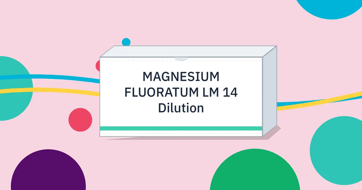 Symbolbild: Packung mit der Aufschrift MAGNESIUM FLUORATUM LM 14 Dilution (PZN 12937485) – Verfügbarkeit und Bezug in Apotheken in Frankfurt am Main