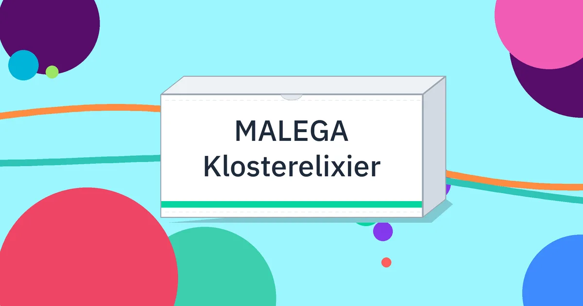 Symbolbild: Packung mit der Aufschrift MALEGA Klosterelixier (PZN 01891751) – Verfügbarkeit und Bezug in Apotheken in Frankfurt am Main