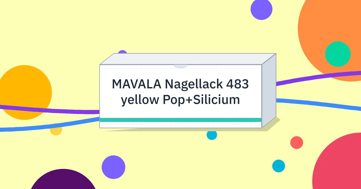 Symbolbild: Packung mit der Aufschrift MAVALA Nagellack 483 yellow Pop+Silicium (PZN 19882184) – Verfügbarkeit und Bezug in Apotheken in Frankfurt am Main