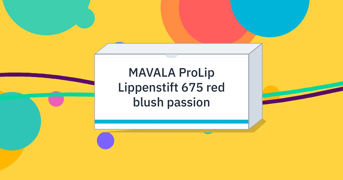 Symbolbild: Packung mit der Aufschrift MAVALA ProLip Lippenstift 675 red blush passion (PZN 17817343) – Verfügbarkeit und Bezug in Apotheken in Frankfurt am Main