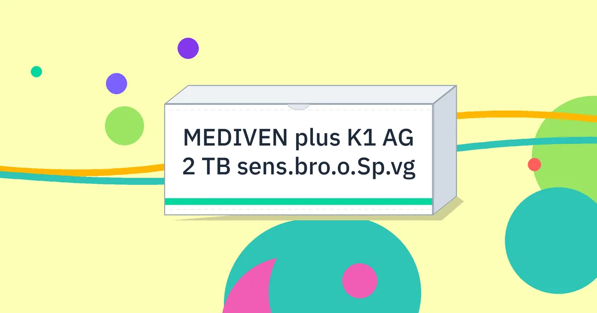 Symbolbild: Packung mit der Aufschrift MEDIVEN plus K1 AG 2 TB sens.bro.o.Sp.vg (PZN 15064371) – Verfügbarkeit und Bezug in Apotheken in Frankfurt am Main