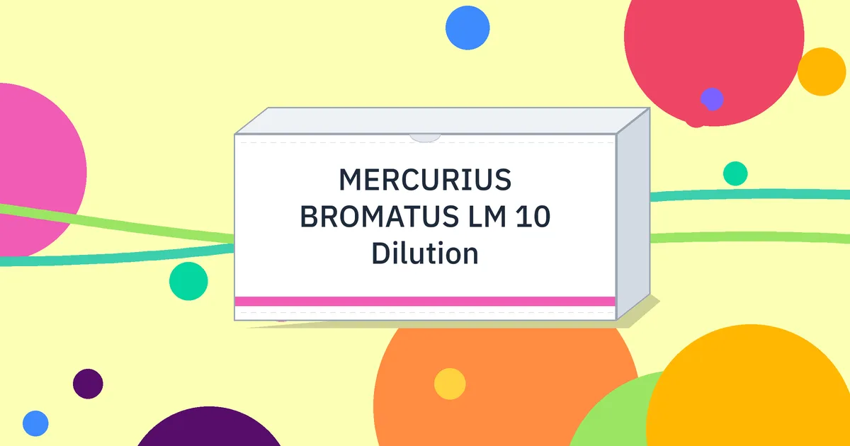 Symbolbild: Packung mit der Aufschrift MERCURIUS BROMATUS LM 10 Dilution (PZN 12949011) – Verfügbarkeit und Bezug in Apotheken in Frankfurt am Main