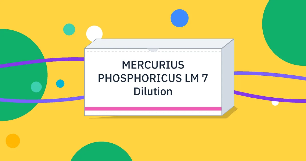 Symbolbild: Packung mit der Aufschrift MERCURIUS PHOSPHORICUS LM 7 Dilution (PZN 12952651) – Verfügbarkeit und Bezug in Apotheken in Frankfurt am Main