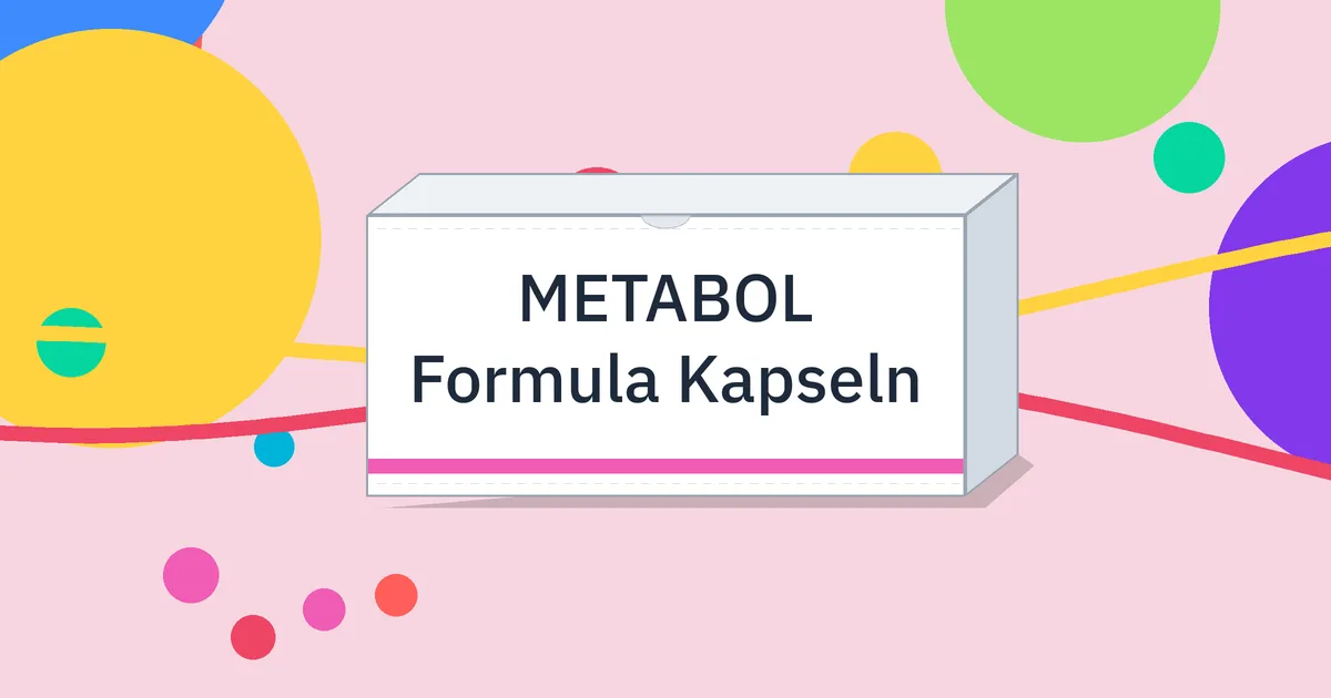 Symbolbild: Packung mit der Aufschrift METABOL Formula Kapseln (PZN 16757254) – Verfügbarkeit und Bezug in Apotheken in Frankfurt am Main