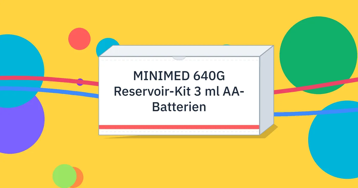 Symbolbild: Packung mit der Aufschrift MINIMED 640G Reservoir-Kit 3 ml AA-Batterien (PZN 19695482) – Verfügbarkeit und Bezug in Apotheken in Frankfurt am Main