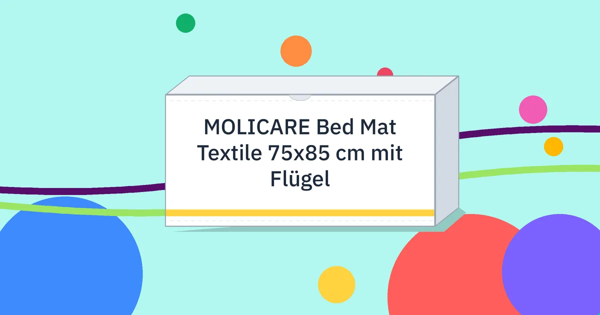 Symbolbild: Packung mit der Aufschrift MOLICARE Bed Mat Textile 75x85 cm mit Flügel (PZN 19962569) – Verfügbarkeit und Bezug in Apotheken in Frankfurt am Main