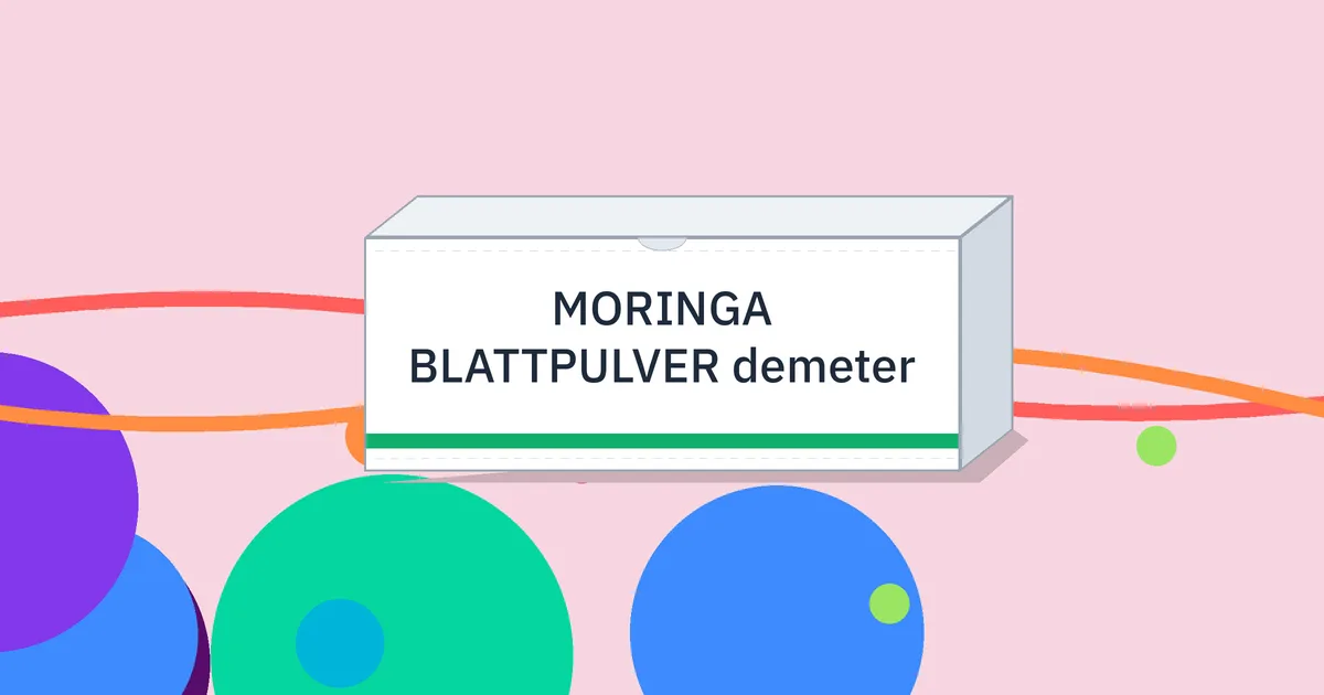 Symbolbild: Packung mit der Aufschrift MORINGA BLATTPULVER demeter (PZN 12649094) – Verfügbarkeit und Bezug in Apotheken in Frankfurt am Main