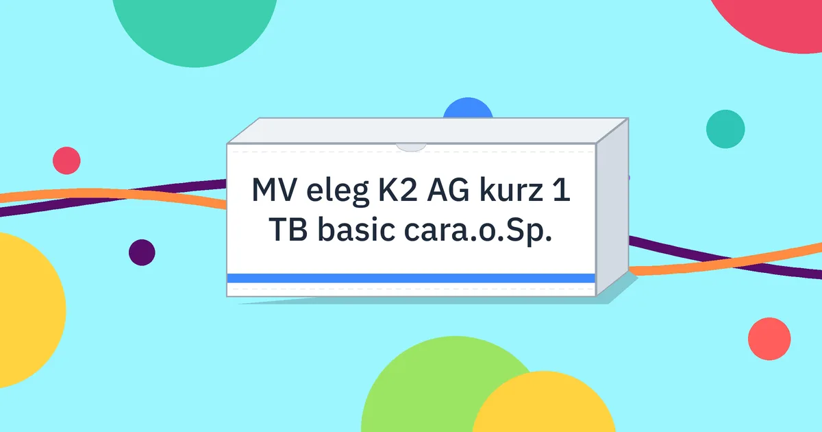 Symbolbild: Packung mit der Aufschrift MV eleg K2 AG kurz 1 TB basic cara.o.Sp. (PZN 00195015) – Verfügbarkeit und Bezug in Apotheken in Frankfurt am Main