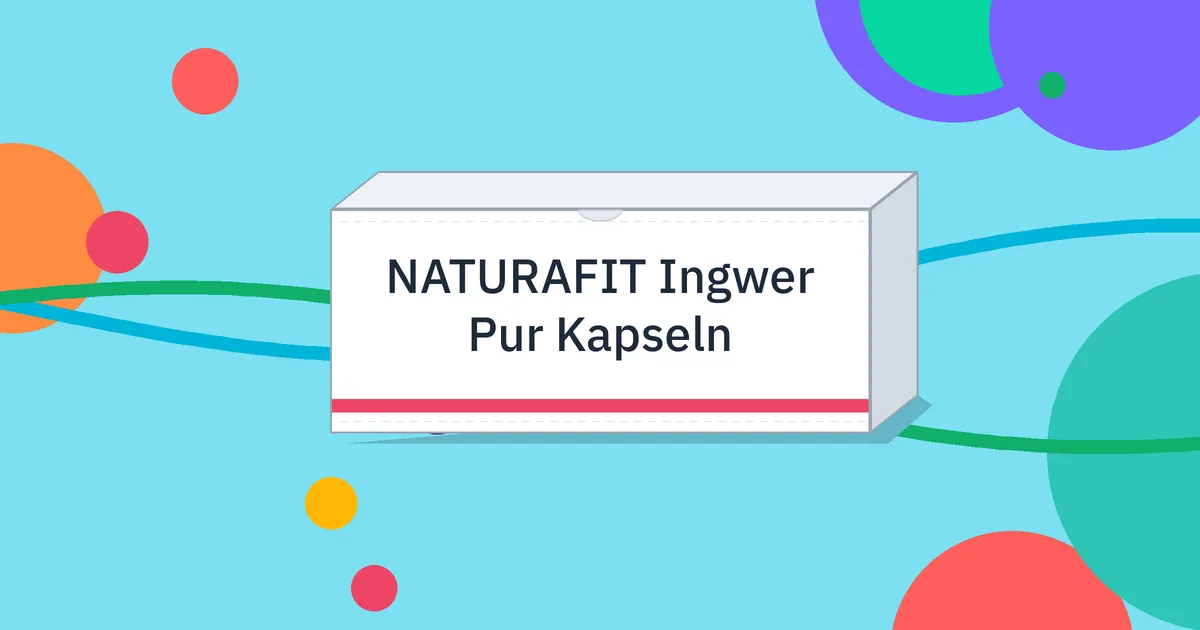 Symbolbild: Packung mit der Aufschrift NATURAFIT Ingwer Pur Kapseln (PZN 11049245) – Verfügbarkeit und Bezug in Apotheken in Frankfurt am Main