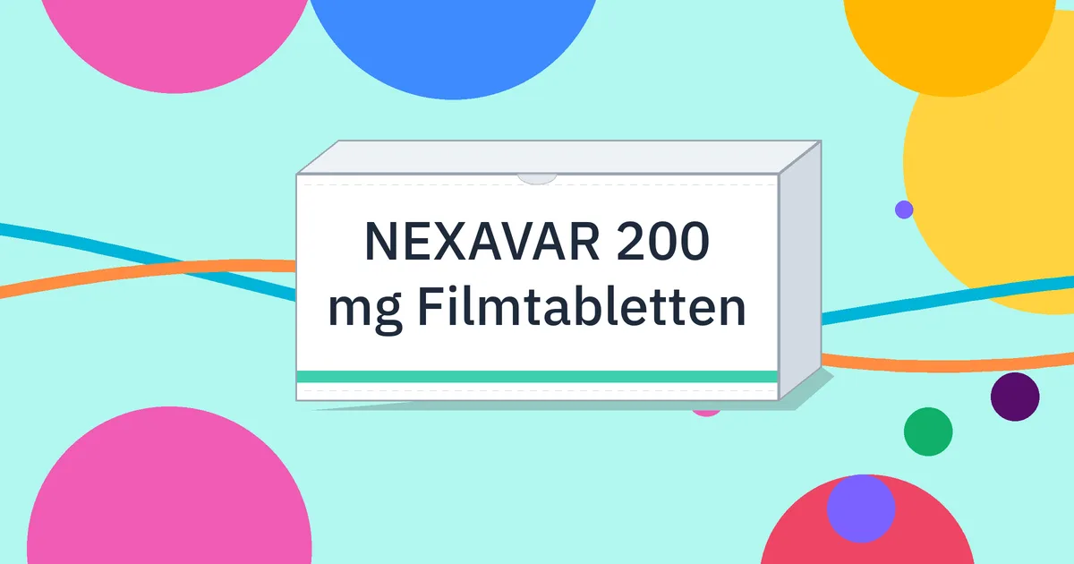 Symbolbild: Packung mit der Aufschrift NEXAVAR 200 mg Filmtabletten (PZN 00200555) – Verfügbarkeit und Bezug in Apotheken in Frankfurt am Main