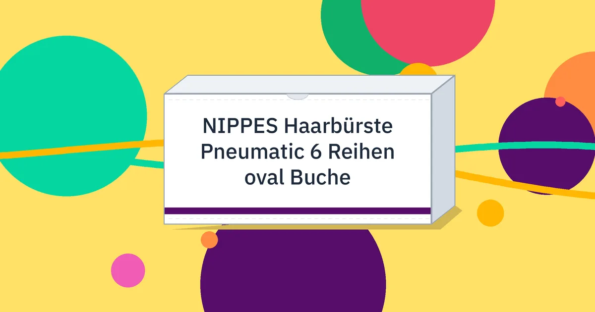 Symbolbild: Packung mit der Aufschrift NIPPES Haarbürste Pneumatic 6 Reihen oval Buche (PZN 19359703) – Verfügbarkeit und Bezug in Apotheken in Frankfurt am Main