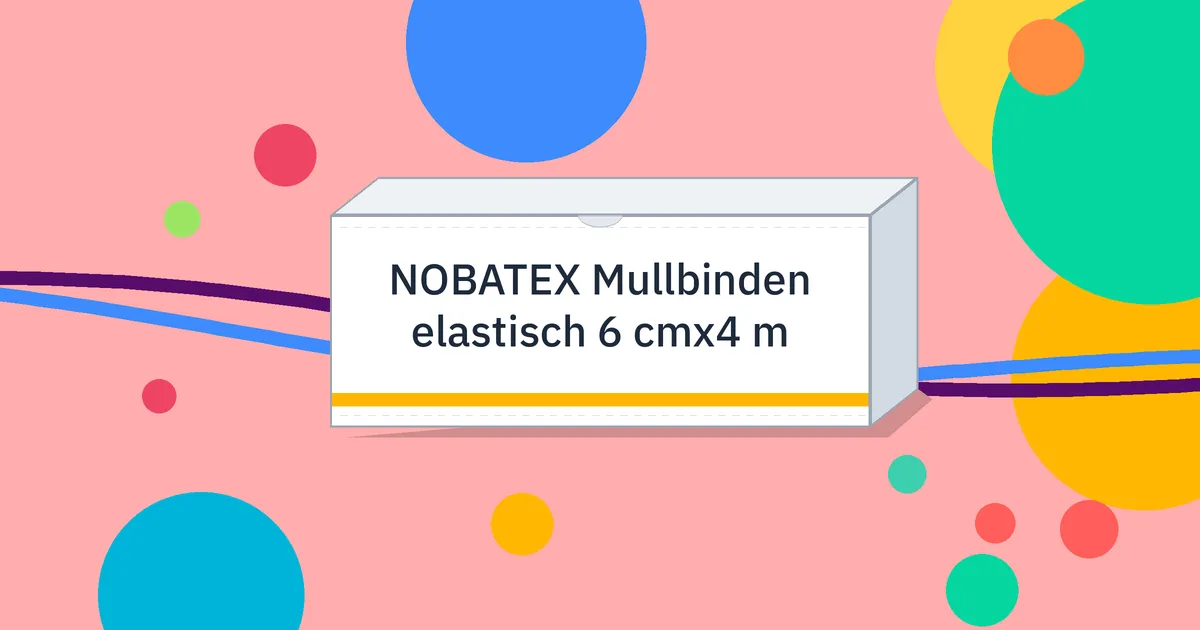 Symbolbild: Packung mit der Aufschrift NOBATEX Mullbinden elastisch 6 cmx4 m (PZN 07094932) – Verfügbarkeit und Bezug in Apotheken in Frankfurt am Main