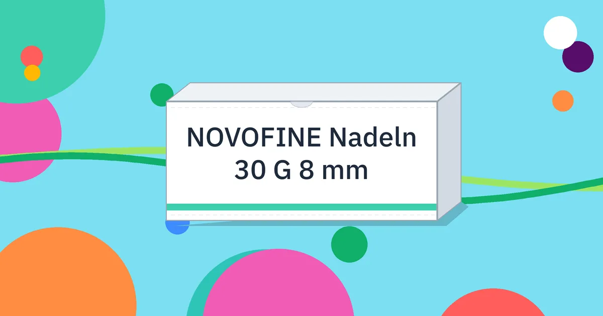 Symbolbild: Packung mit der Aufschrift NOVOFINE Nadeln 30 G 8 mm (PZN 09717886) – Verfügbarkeit und Bezug in Apotheken in Frankfurt am Main