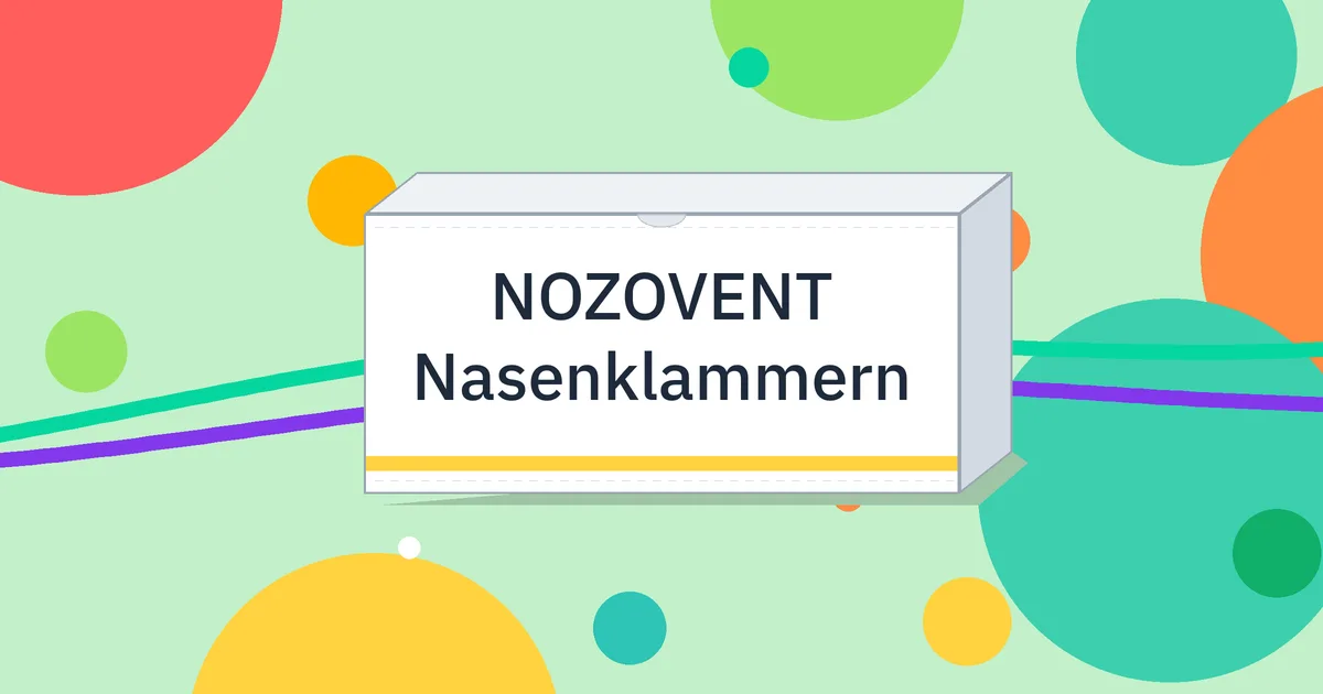Symbolbild: Packung mit der Aufschrift NOZOVENT Nasenklammern (PZN 03930136) – Verfügbarkeit und Bezug in Apotheken in Frankfurt am Main