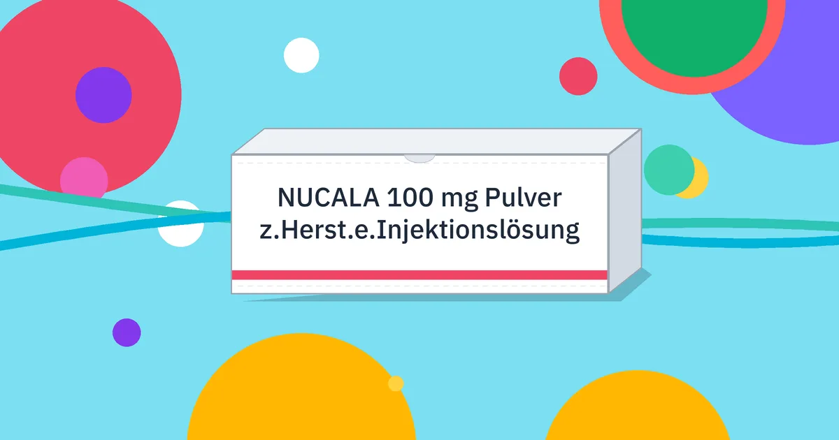 Symbolbild: Packung mit der Aufschrift NUCALA 100 mg Pulver z.Herst.e.Injektionslösung (PZN 11329803) – Verfügbarkeit und Bezug in Apotheken in Frankfurt am Main