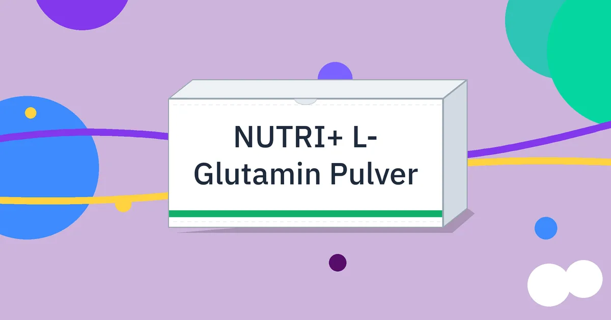 Symbolbild: Packung mit der Aufschrift NUTRI+ L-Glutamin Pulver (PZN 19667764) – Verfügbarkeit und Bezug in Apotheken in Frankfurt am Main