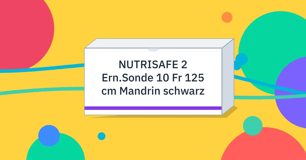 Symbolbild: Packung mit der Aufschrift NUTRISAFE 2 Ern.Sonde 10 Fr 125 cm Mandrin schwarz (PZN 12907538) – Verfügbarkeit und Bezug in Apotheken in Frankfurt am Main
