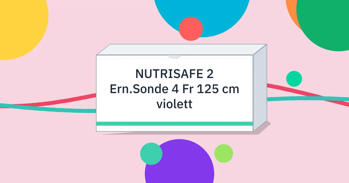Symbolbild: Packung mit der Aufschrift NUTRISAFE 2 Ern.Sonde 4 Fr 125 cm violett (PZN 12907490) – Verfügbarkeit und Bezug in Apotheken in Frankfurt am Main
